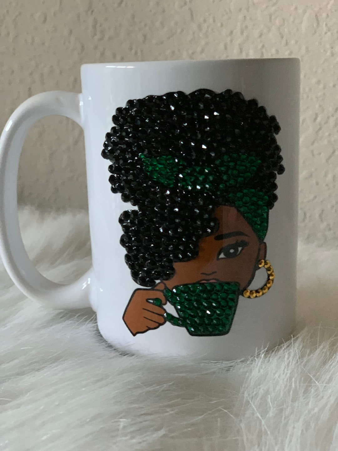 Mug, Bling Mug, Cup, Rhinestone Mug, Glass Rhinestones, Ceramic Mug ...
