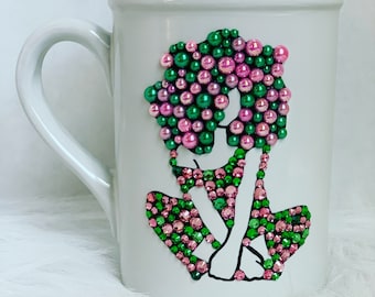 Mug, Bling Mug, Cup, Rhinestone Mug, Glass Rhinestones, Ceramic Mug ...
