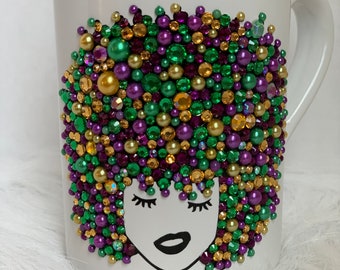 Mug, Bling Mug, Cup, Rhinestone Mug, Glass Rhinestones, Ceramic Mug ...