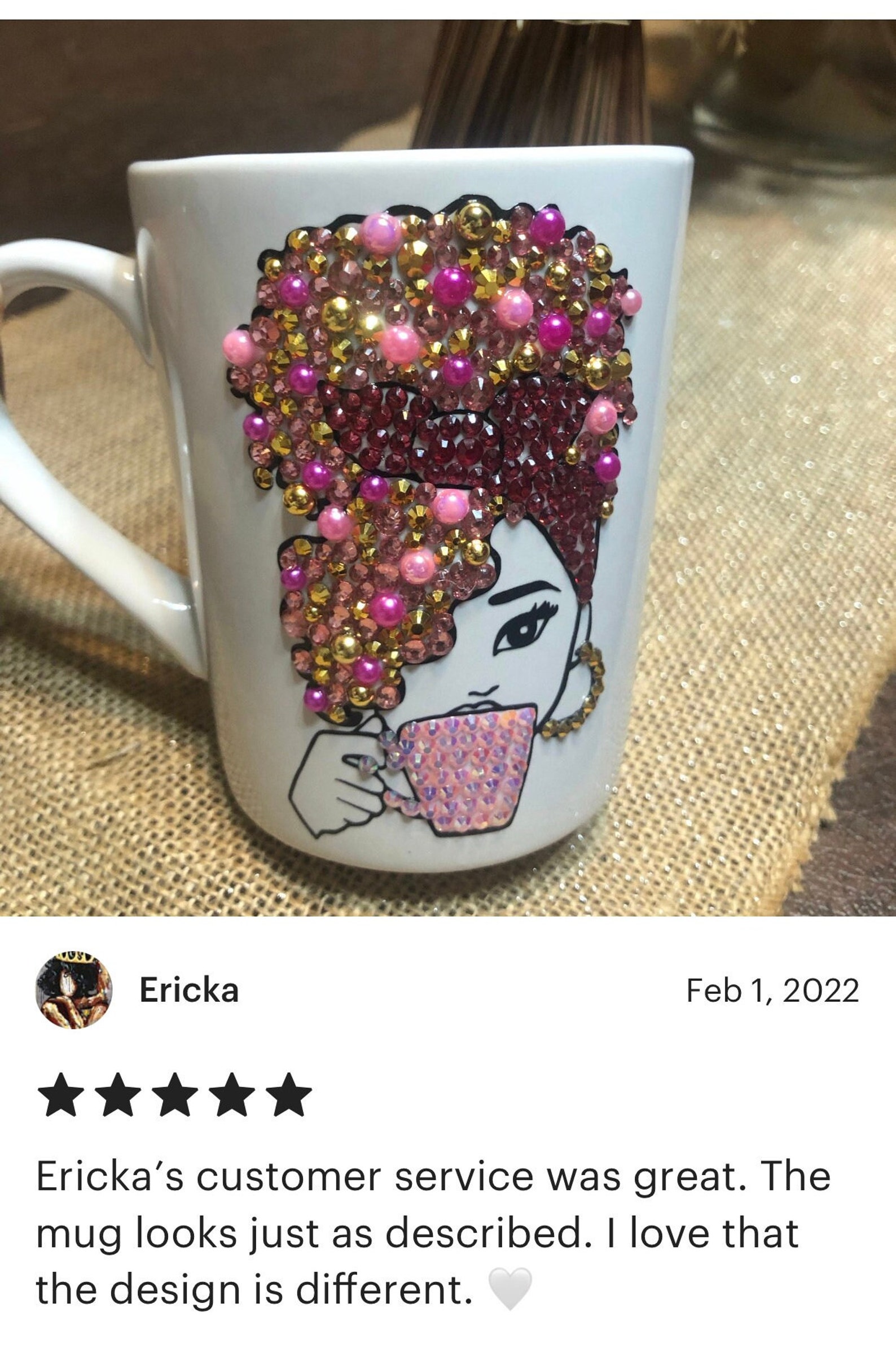 Mug Bling Mug Ceramic Mug Rhinestone Mug Resin - Etsy