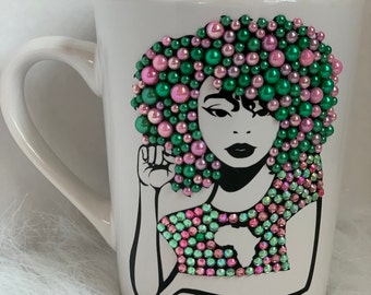 Mug, Bling Mug, Cup, Rhinestone Mug, Glass Rhinestones, Ceramic Mug ...