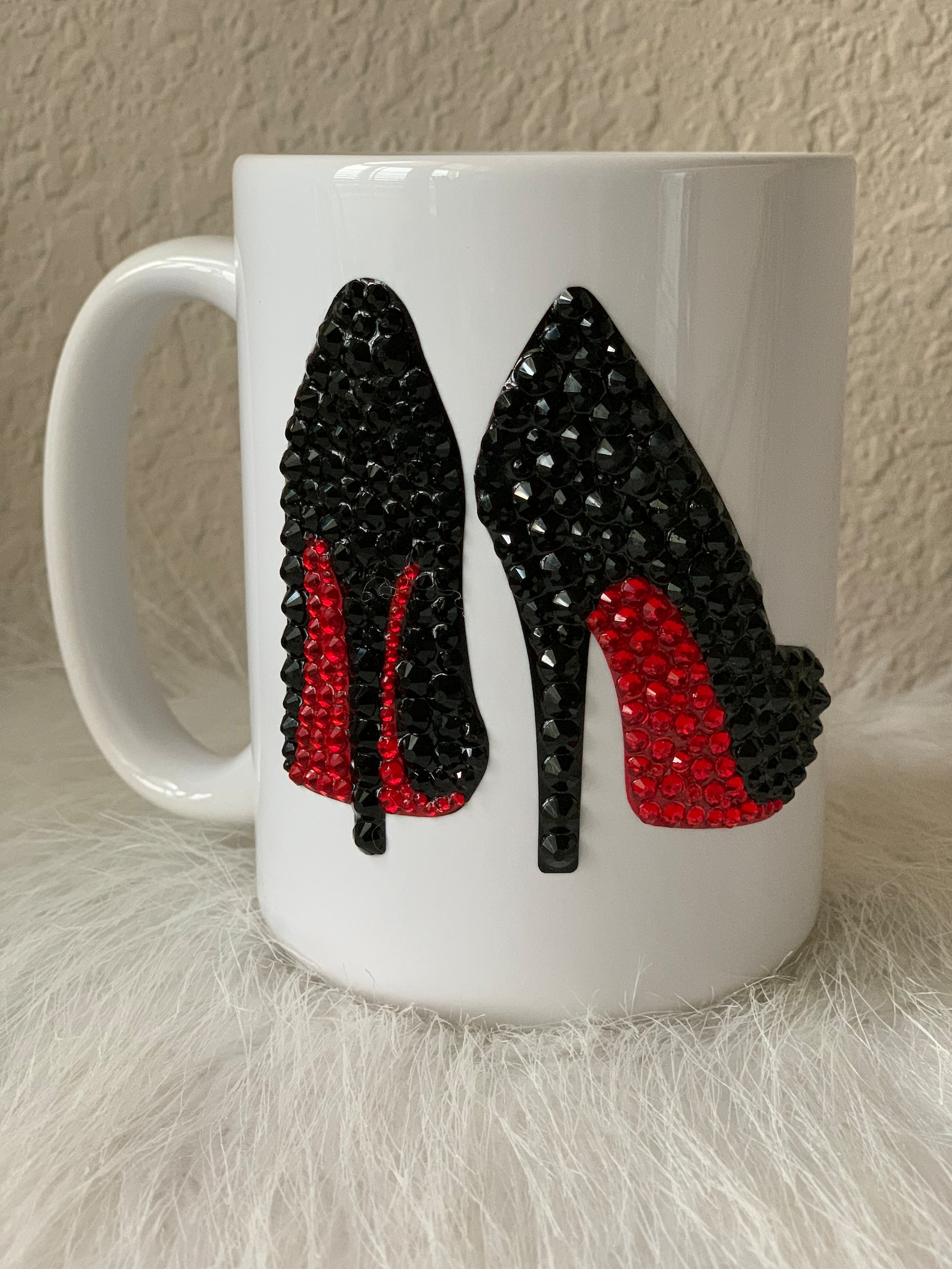 Mug, Bling Mug, Cup, Rhinestone Mug, Glass Rhinestones, Ceramic Mug ...