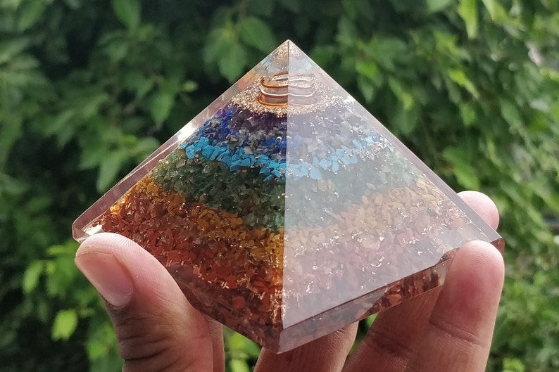 Orgonite Pyramid Emf Protection Chakra Orgone Pyramid - Etsy