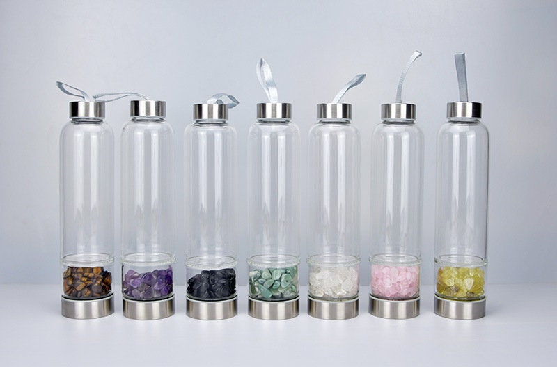 Crystal Water Bottle Infuser for Healing. Gemstone Water | Etsy