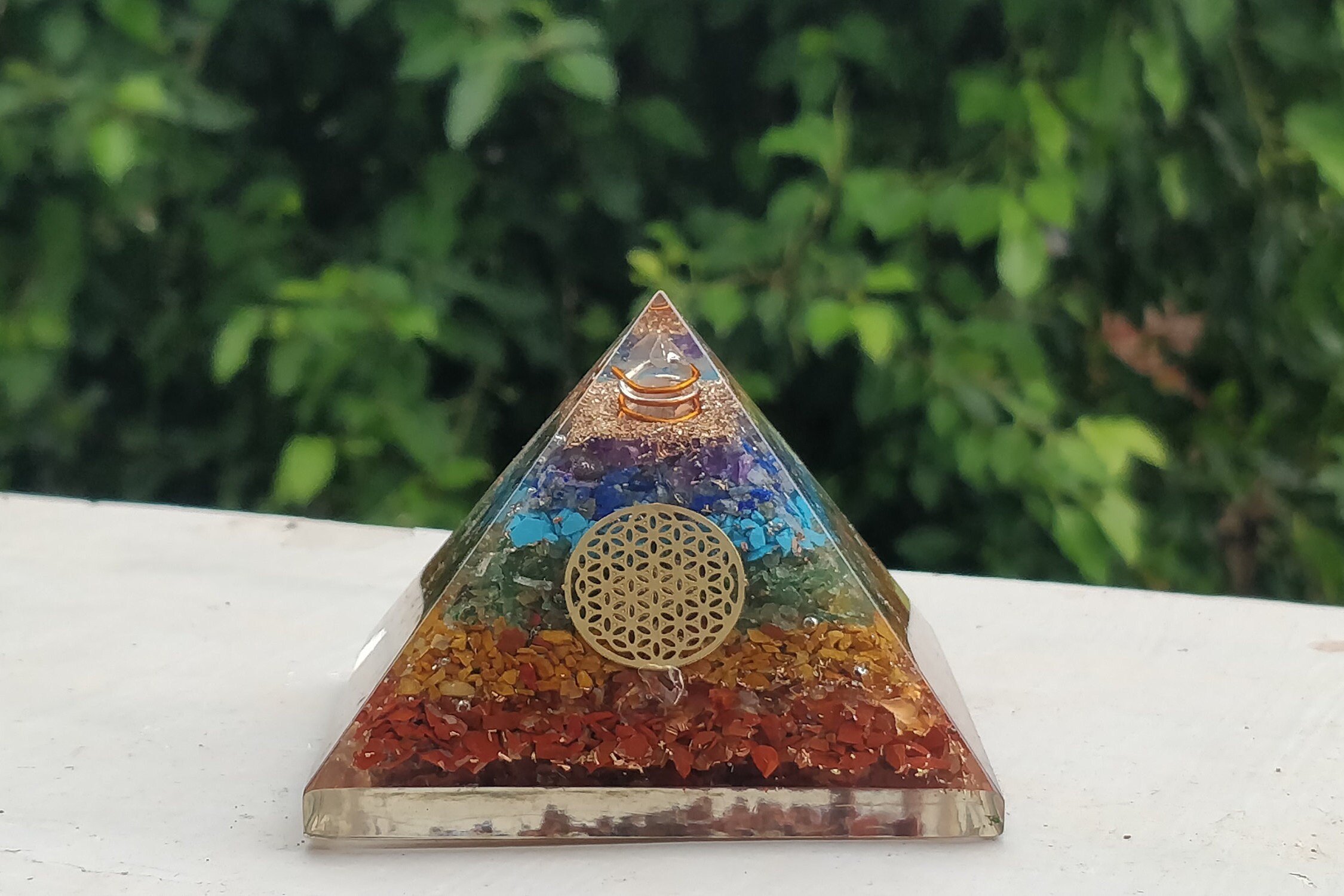 Orgonite Pyramid Emf Protection Chakra Orgone Pyramid - Etsy