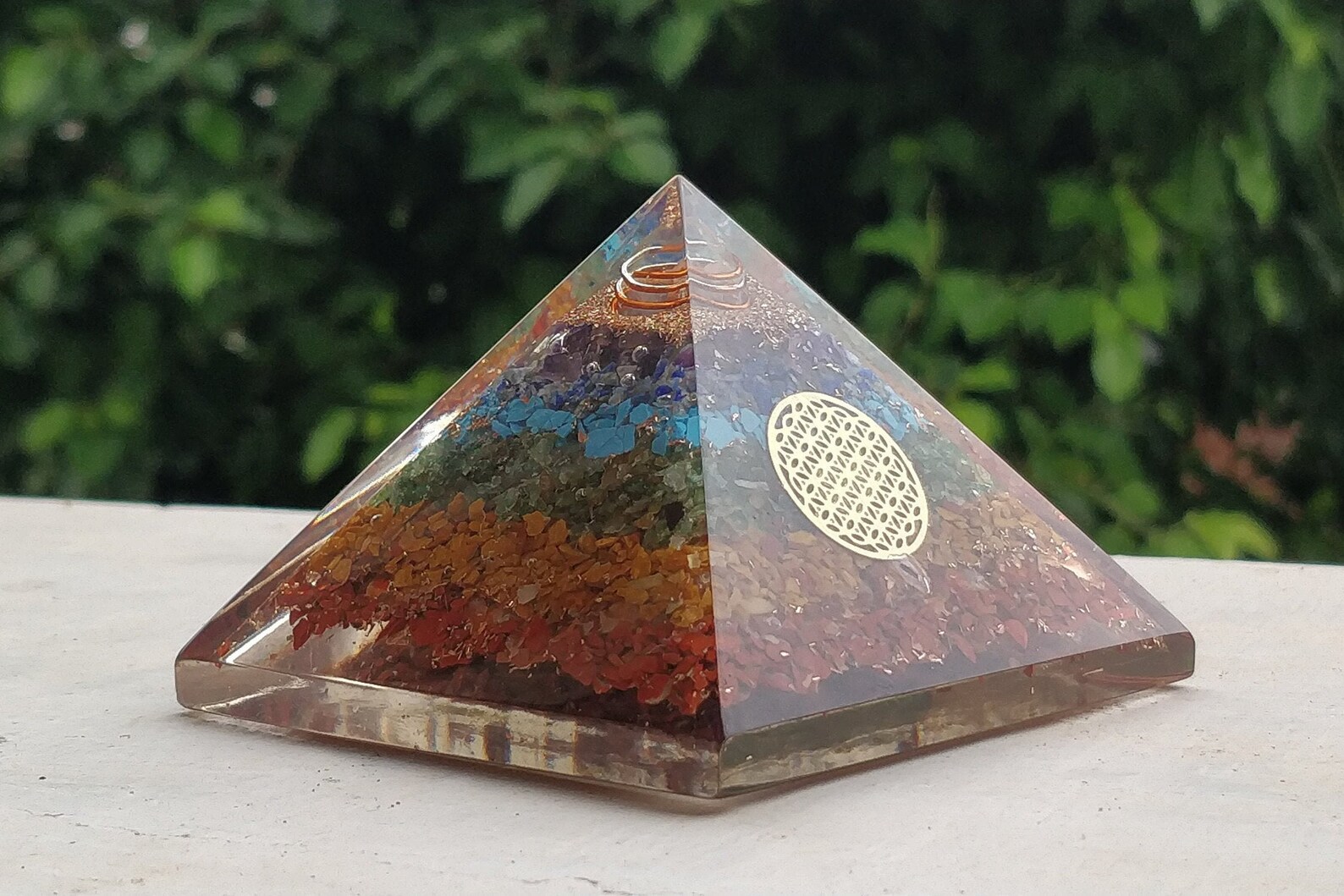 Orgonite Pyramid Emf Protection Chakra Orgone Pyramid | Etsy