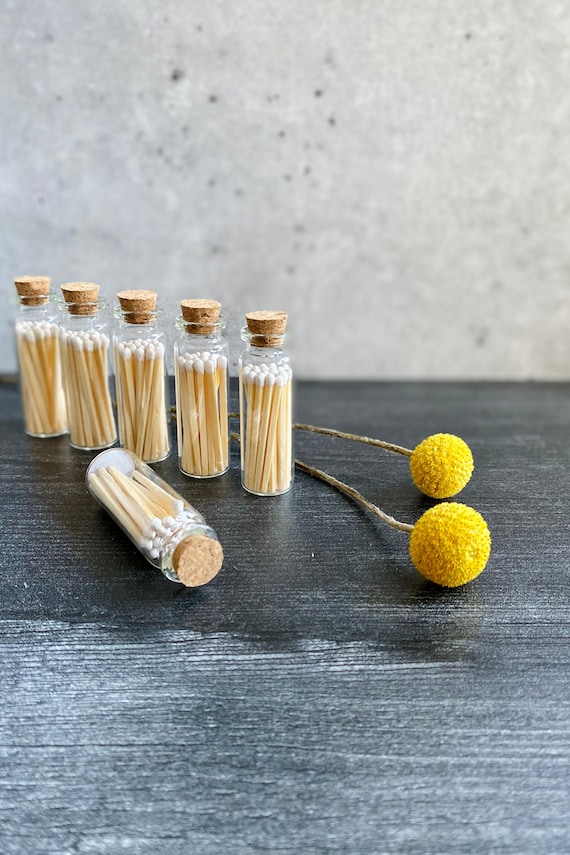 Matches Matchstick Jar 20 Colored Matches Strike on | Etsy