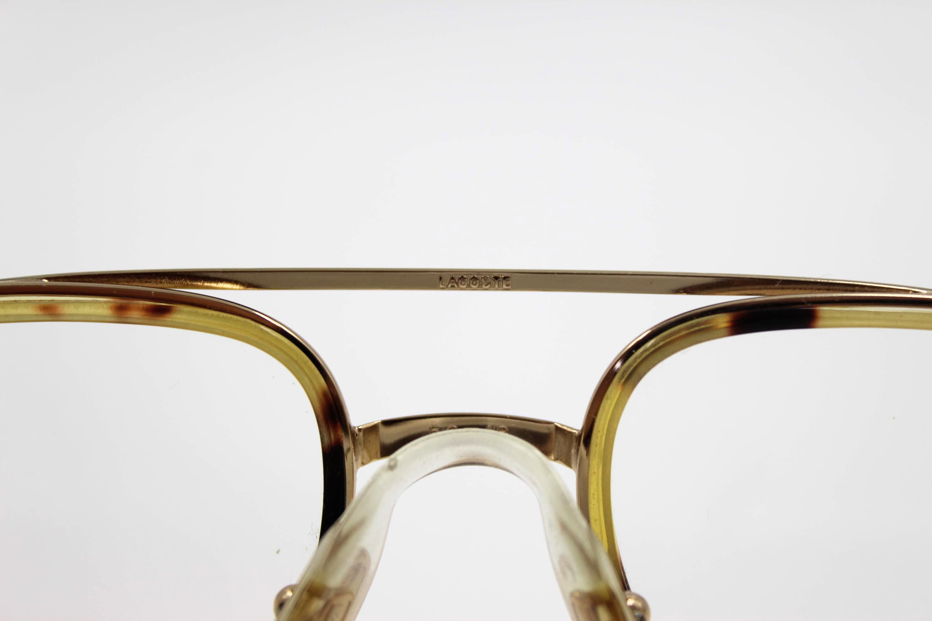 Vintage Eyeglasses Lacoste 710 Aviator Tortoise Authentic and Rare With ...