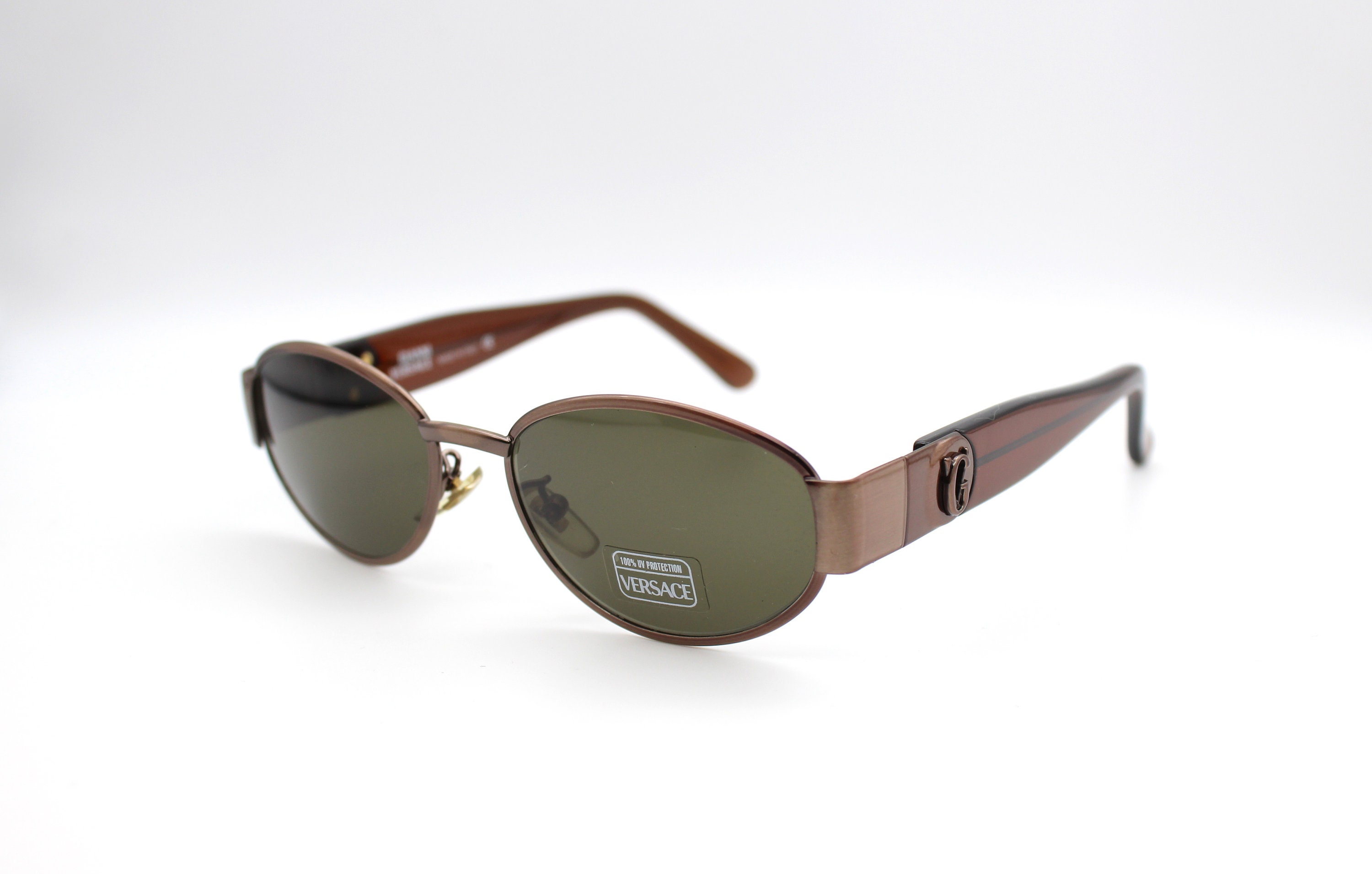 Vintage Sunglasses Gianni Versace MOD X11 COL 53M Ovale Steampunk Style ...