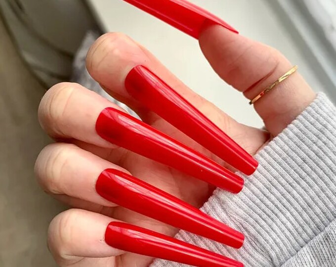 Murder Red Bling Press on Nails - Etsy