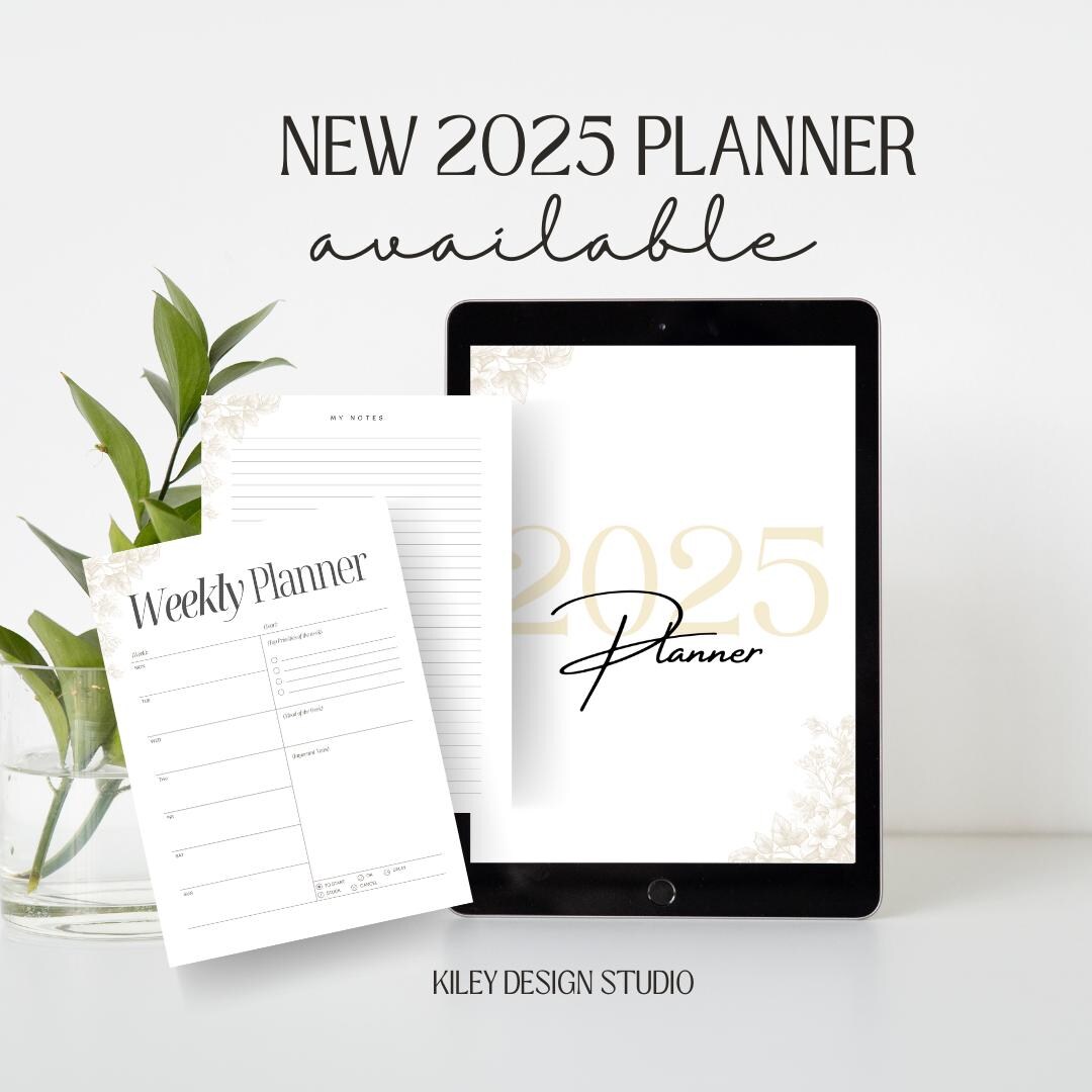 Printable Floral 2025 Calendar Planner Fill Out Your Daily Planner ...
