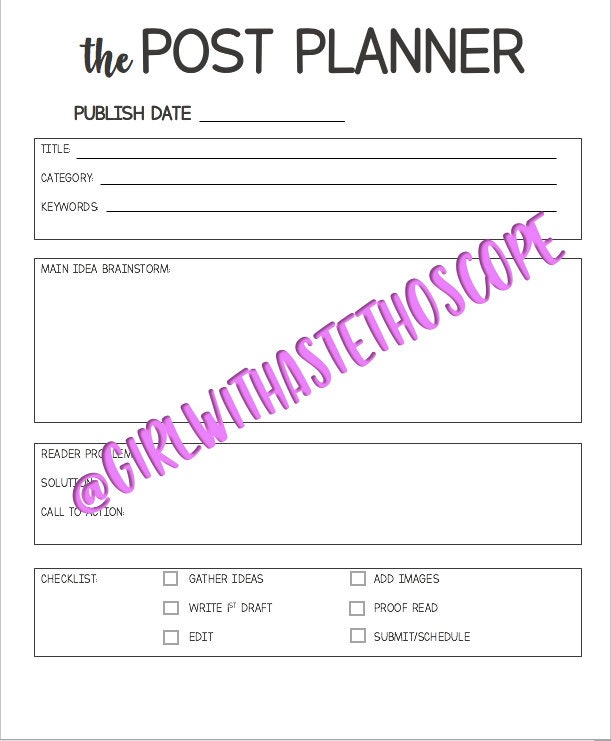 The Post Planner Printable - Etsy