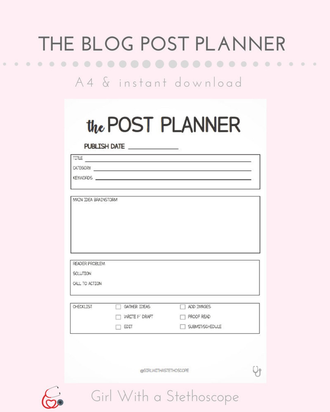 The Post Planner Printable - Etsy
