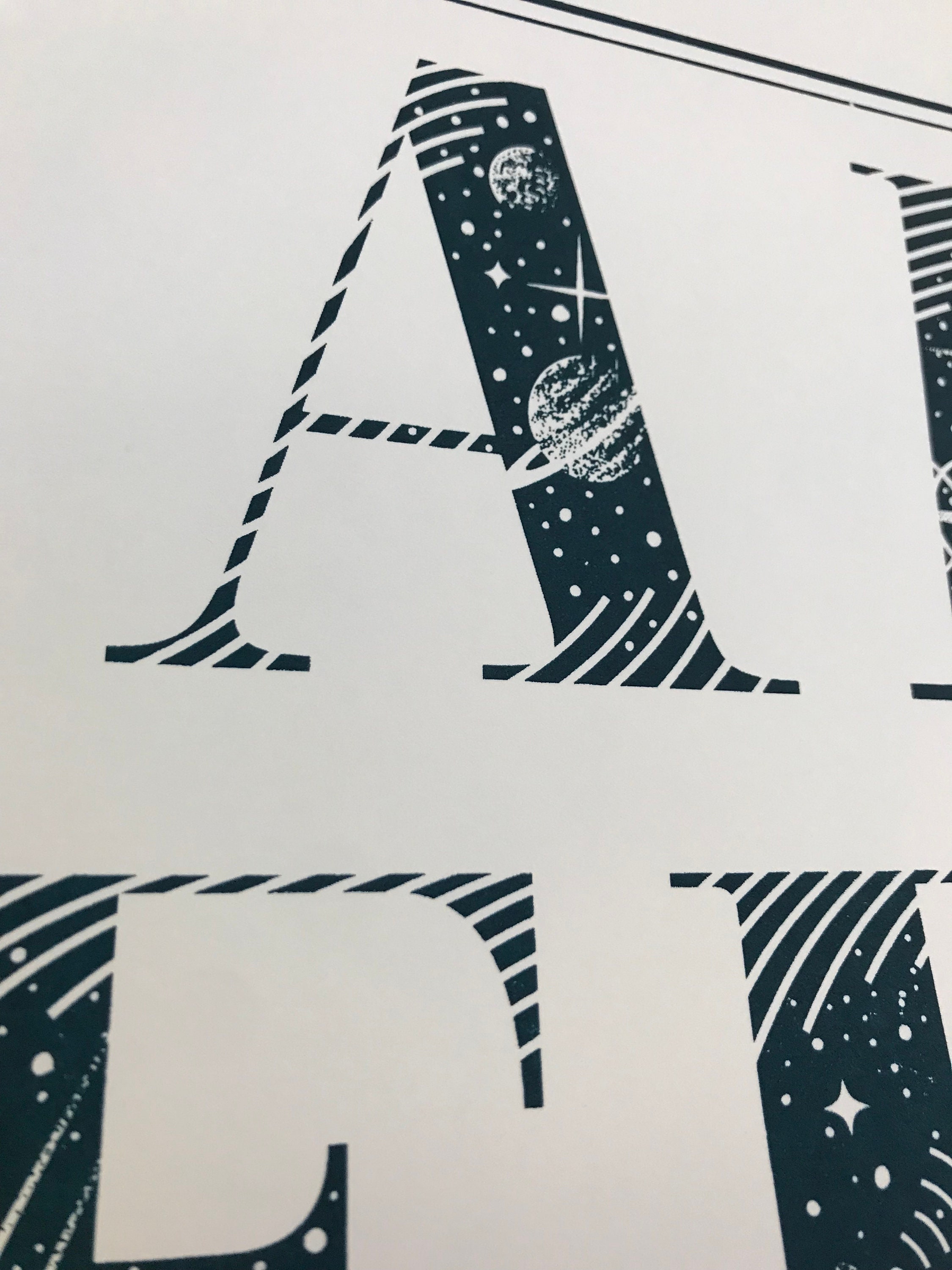 Space Alphabet Poster - Etsy Canada