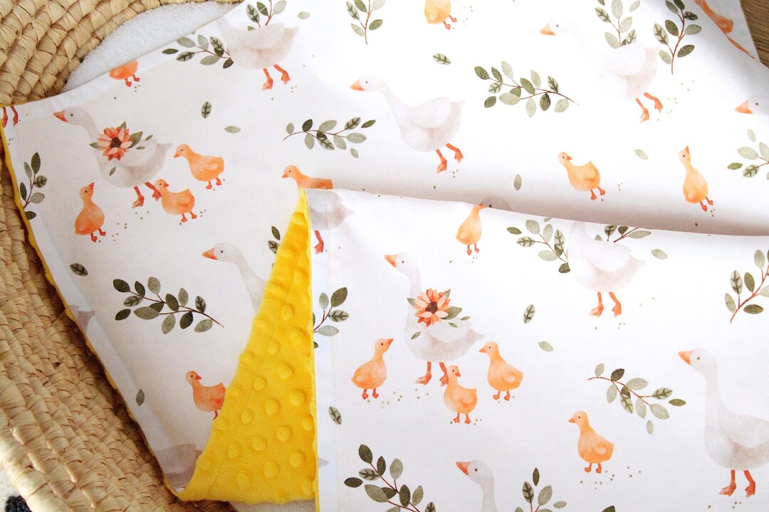 Goose Personalized Blanket, Mommy and Baby Geese Blanket, Duck Baby ...