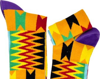 African Designer dress socks Kente Ankara style by AfriSocks