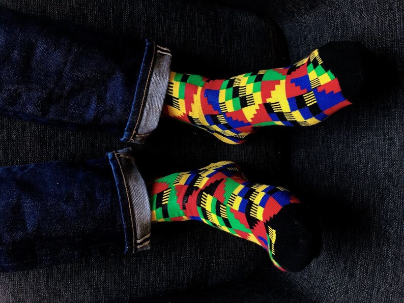 Afrisocks Kente Socks dumsor - Etsy