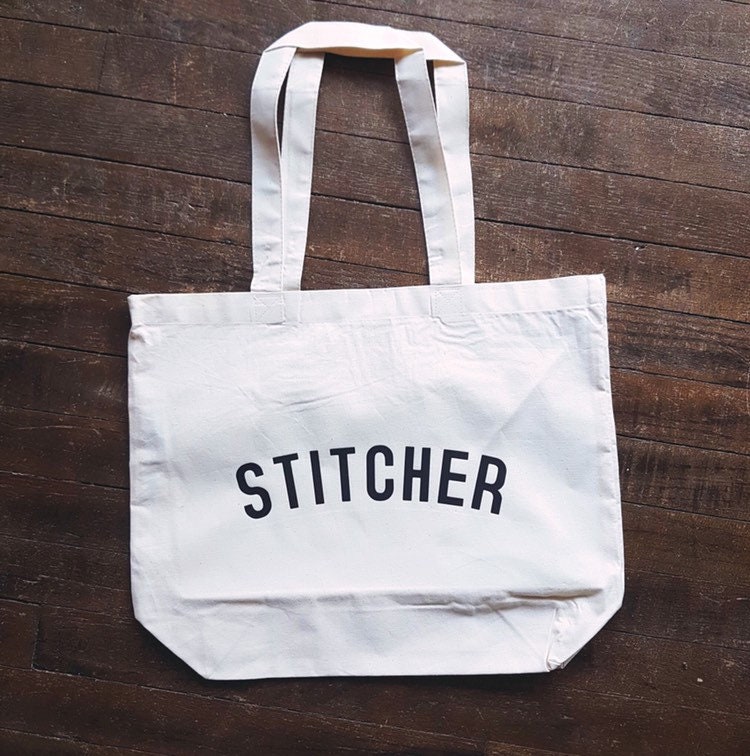 STITCHER Bag // Tote Bag With Stitcher Logo // Fairtrade - Etsy