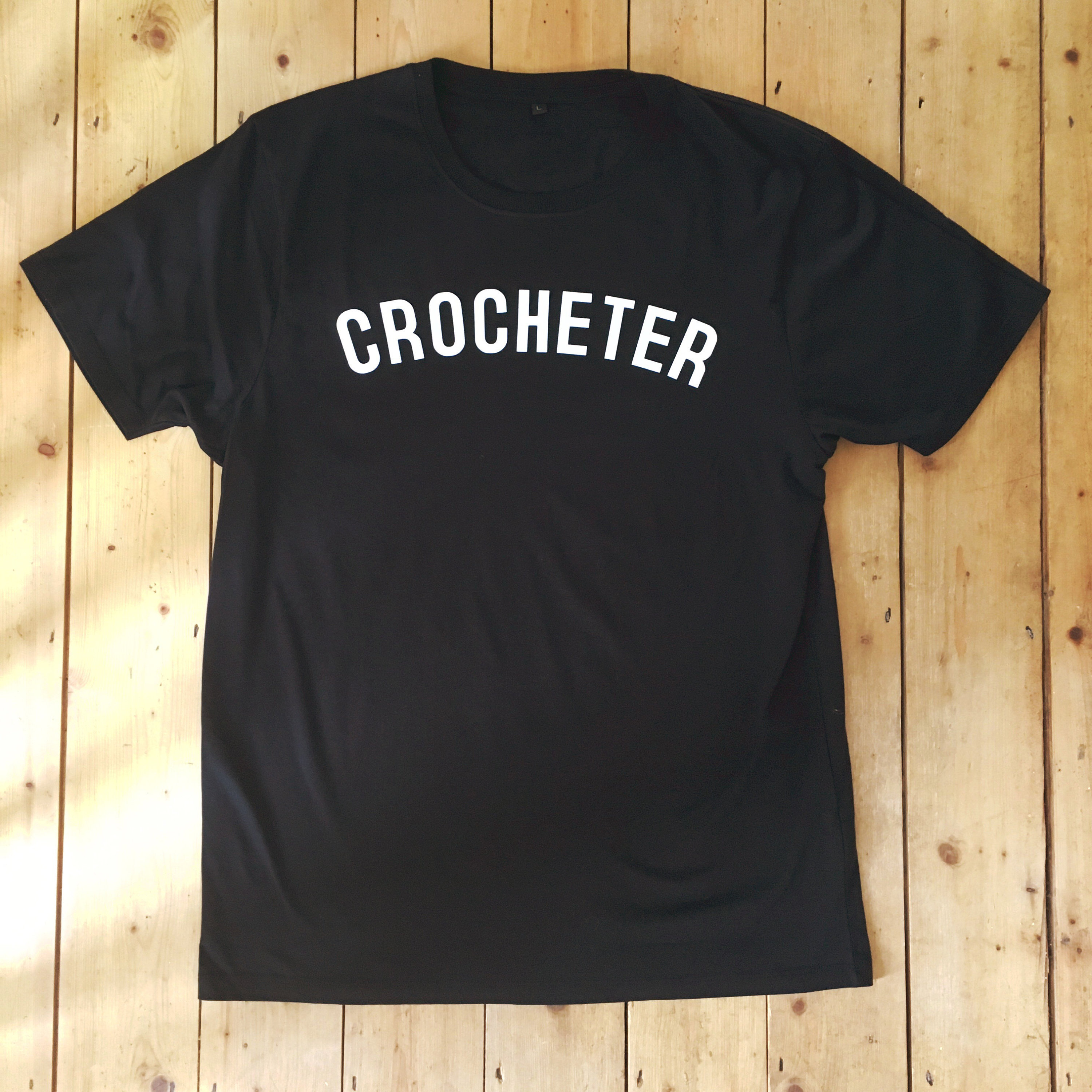 CROCHETER T Shirt // Women's Tee With Crochet Logo // Fairtrade Organic ...