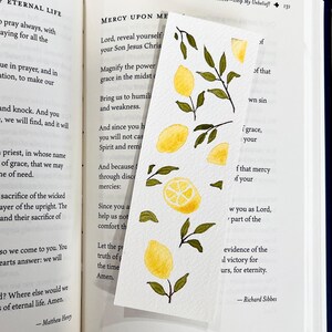 SET of 2 Hand-painted Bookmarks, Lemon Bookmarks, Book Lover Gift - Etsy