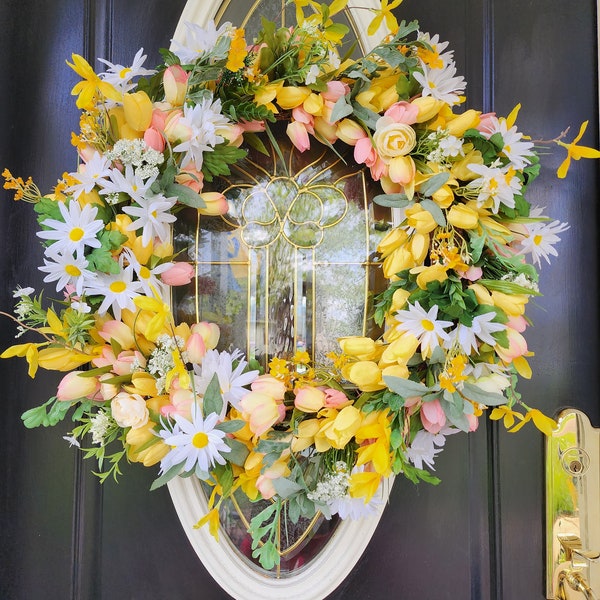 Large Spring Wreath - Etsy