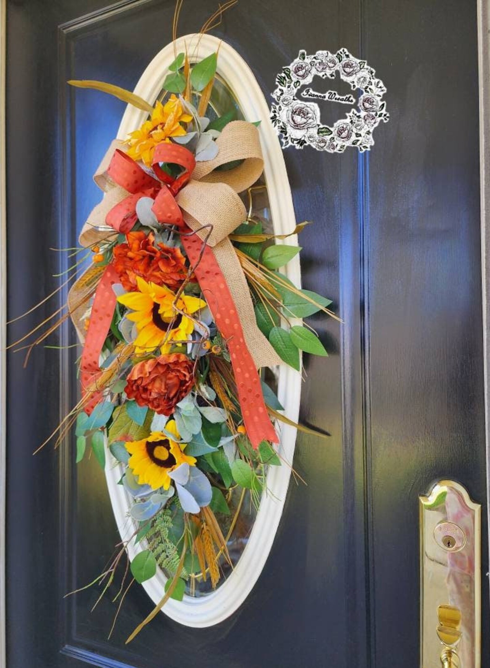 Fall Swag for Front Door Swag Sunflower Wreaths Autumn Wreath - Etsy