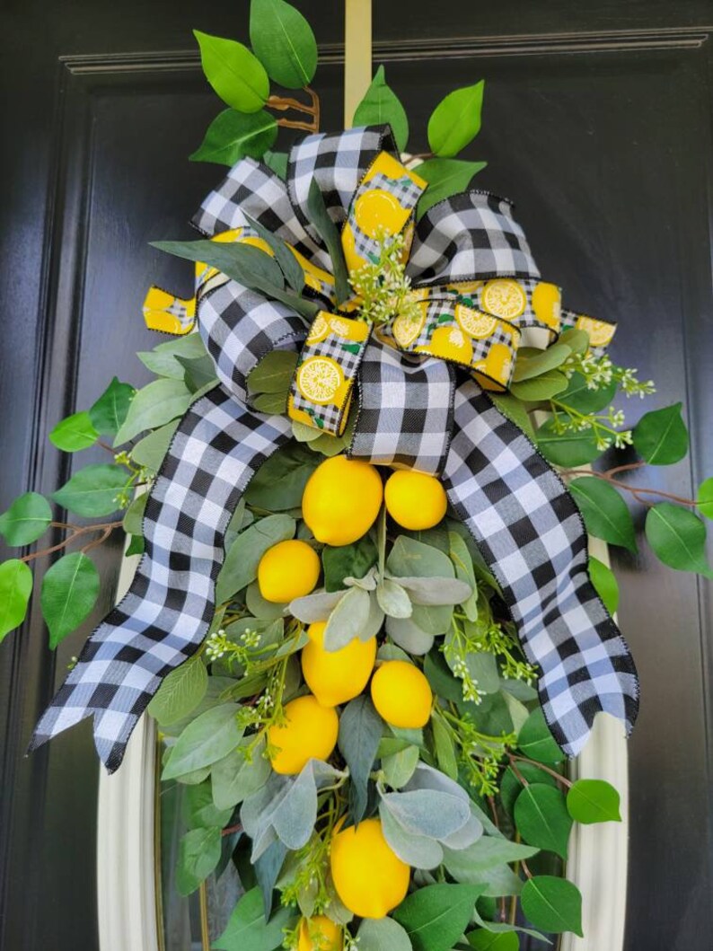 Lemon Wreaths for Front Door Wreaths Lemon Decor Lemon Outdoor - Etsy