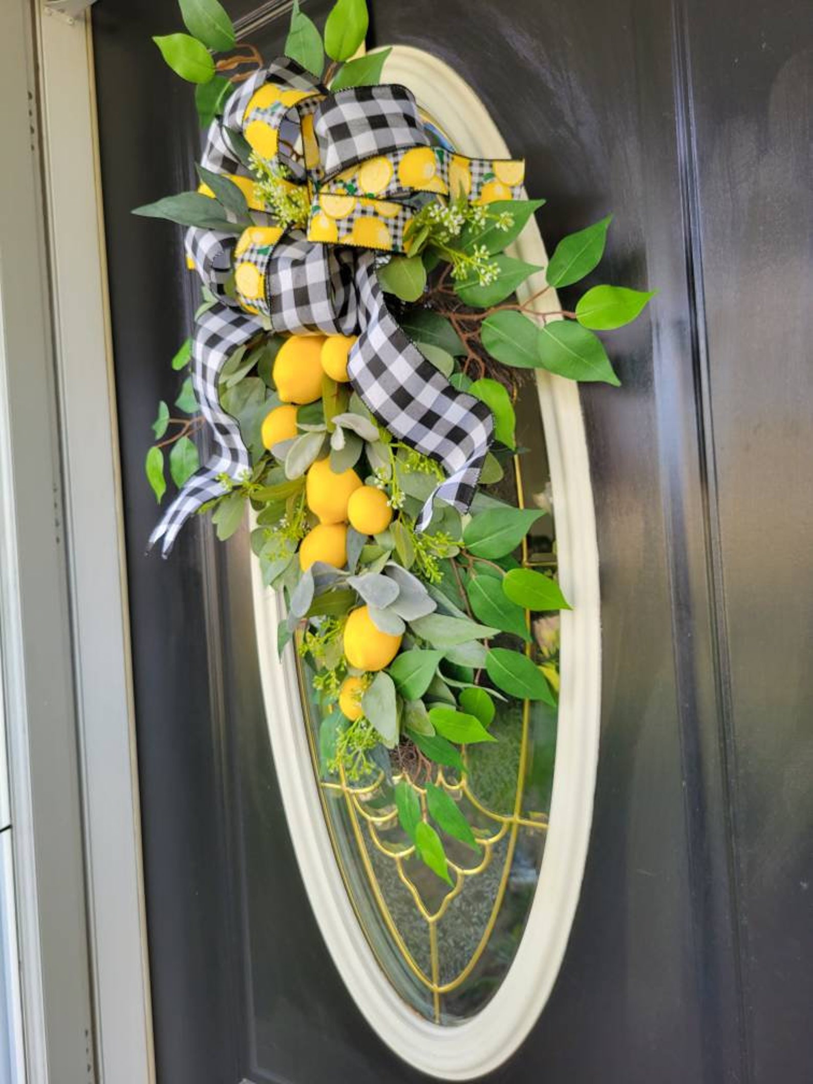 Lemon Wreaths for Front Door Wreaths Lemon Decor Lemon Outdoor | Etsy