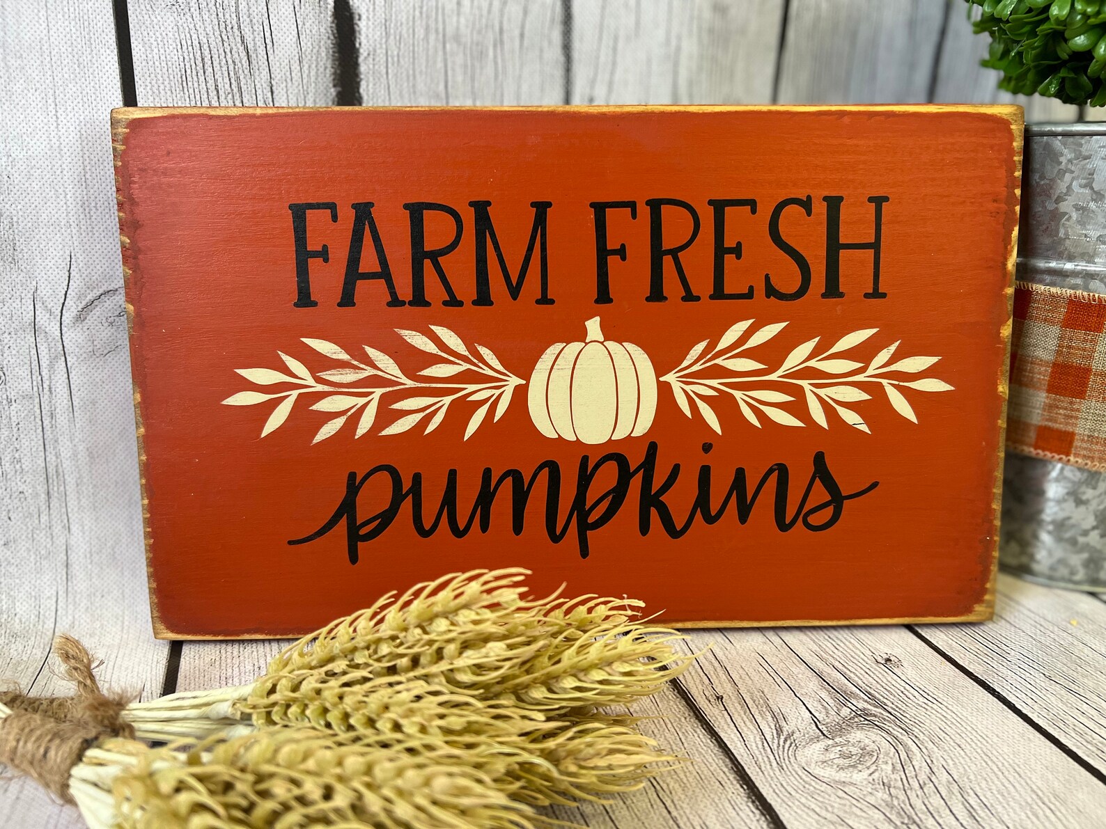 Farm Fresh Pumpkins - Fall Rustic Sign - Home Decor Sign - Handmade ...