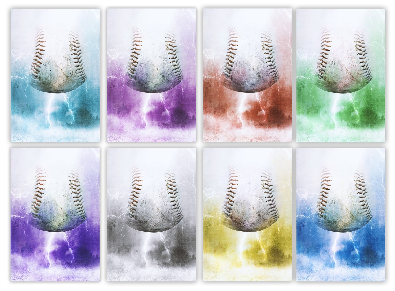 Baseball Backdrop, Sport Background, Digital Backdrop, Lightning ...