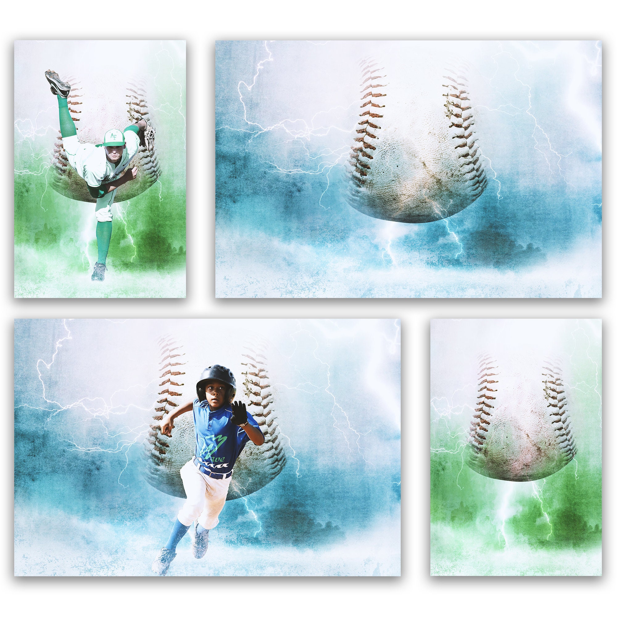 Baseball Backdrop, Sport Background, Digital Backdrop, Lightning ...