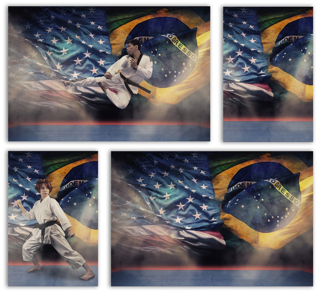 Martial Arts Backdrop, Jiu Jitsu, Karate, Dojo, Tatami Mat, Digital ...