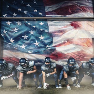 American Football Backdrop, Goalpost, Sport Background, Digital ...