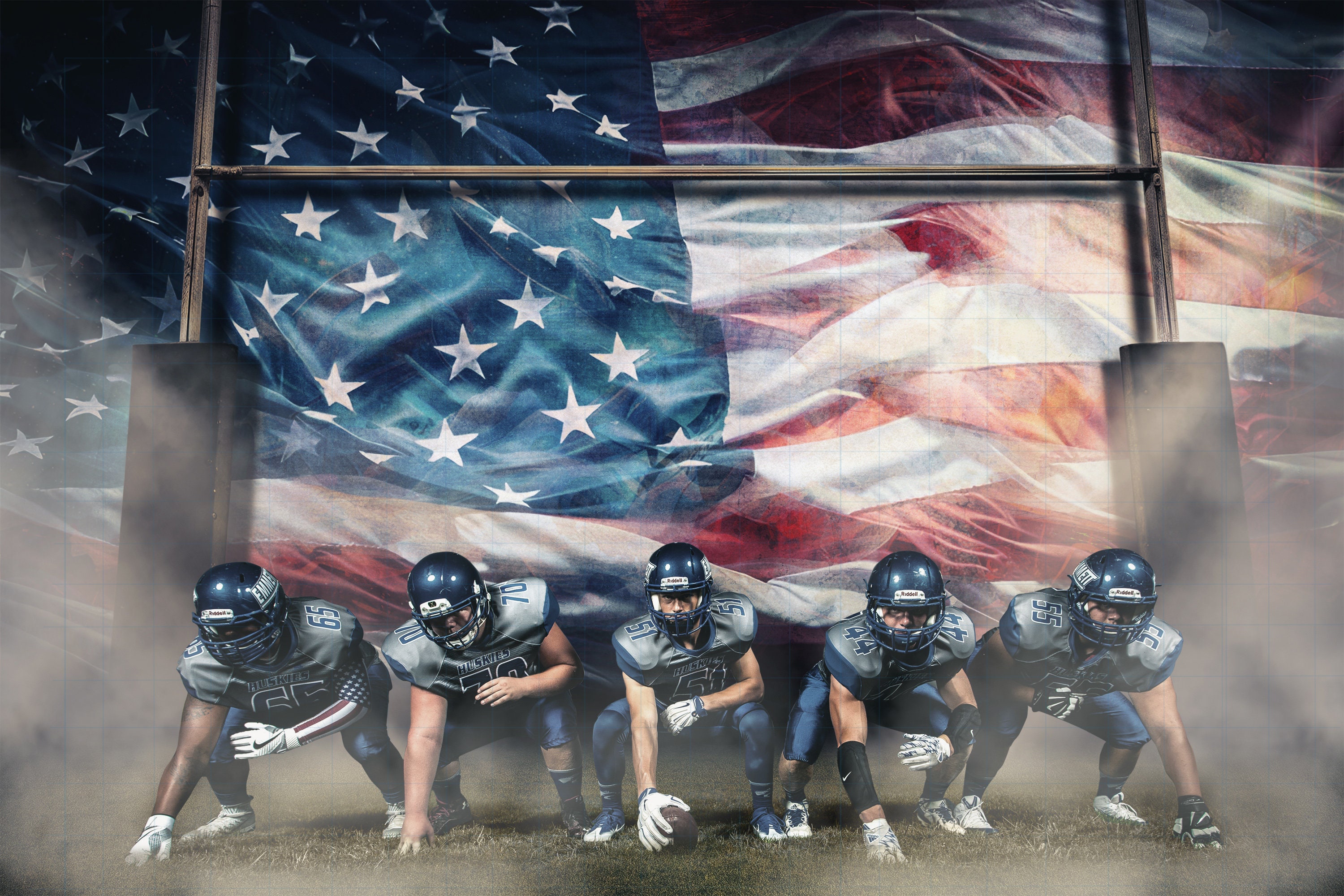 American Football Backdrop, Goalpost, Sport Background, Digital ...