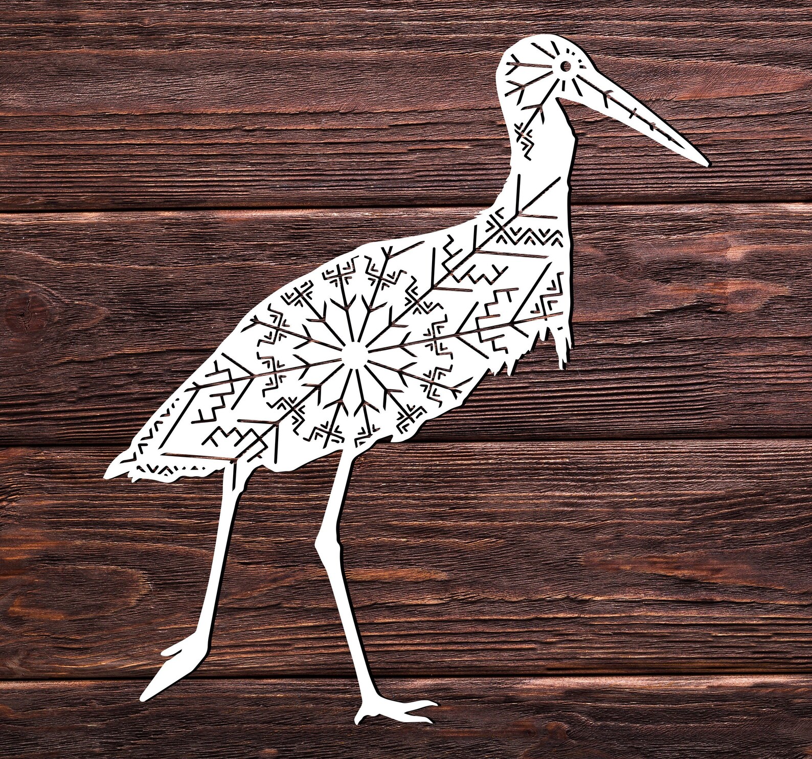 Stork SVG PNG Baltic Mandala SVG Files for Cricut Ancient - Etsy