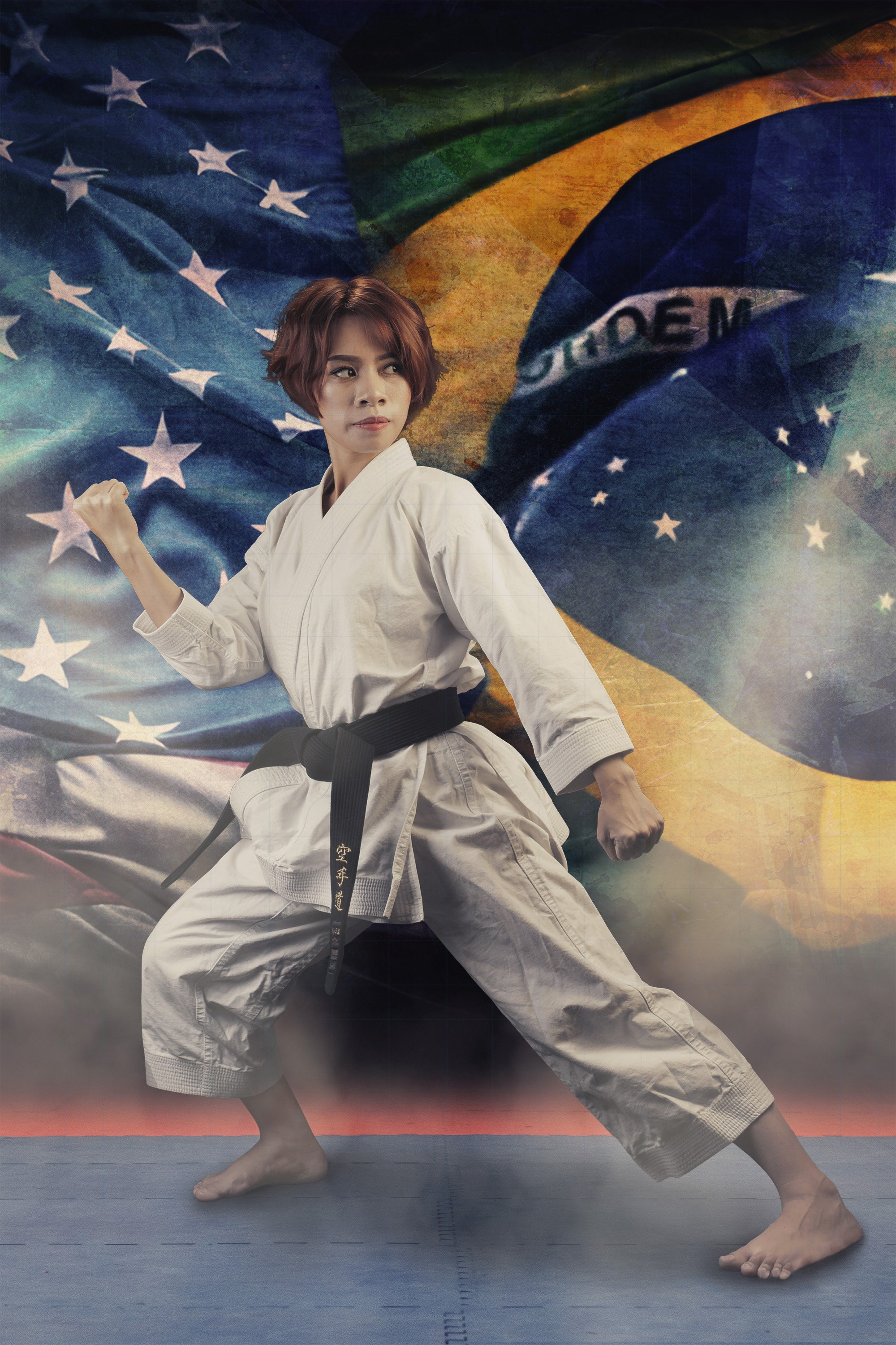 Martial Arts Backdrop, Jiu Jitsu, Karate, Dojo, Tatami Mat, Digital ...