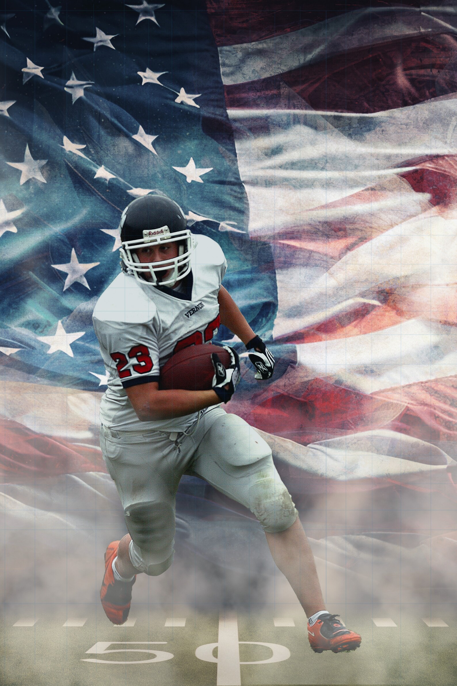 American Football Backdrop, Goalpost, Sport Background, Digital ...