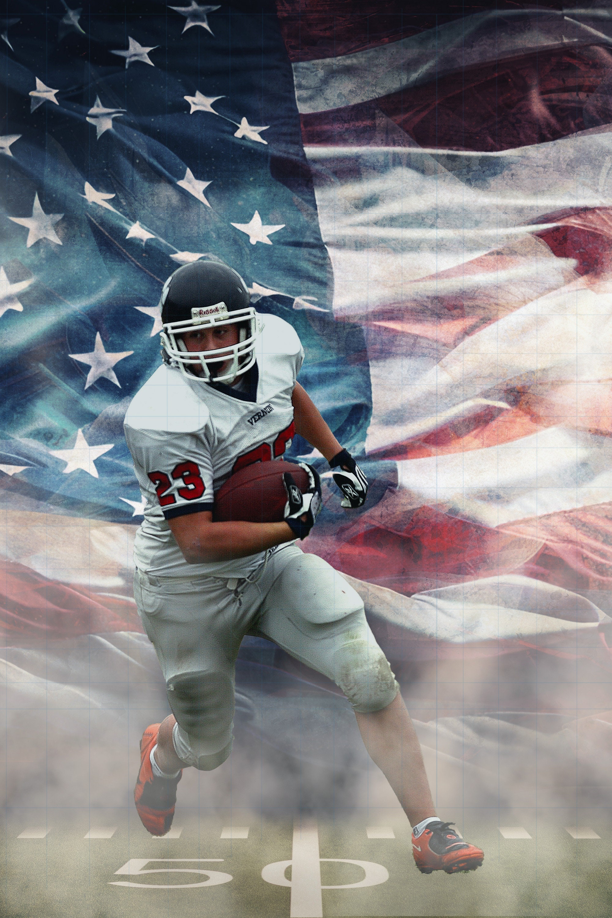 American Football Backdrop, Goalpost, Sport Background, Digital ...