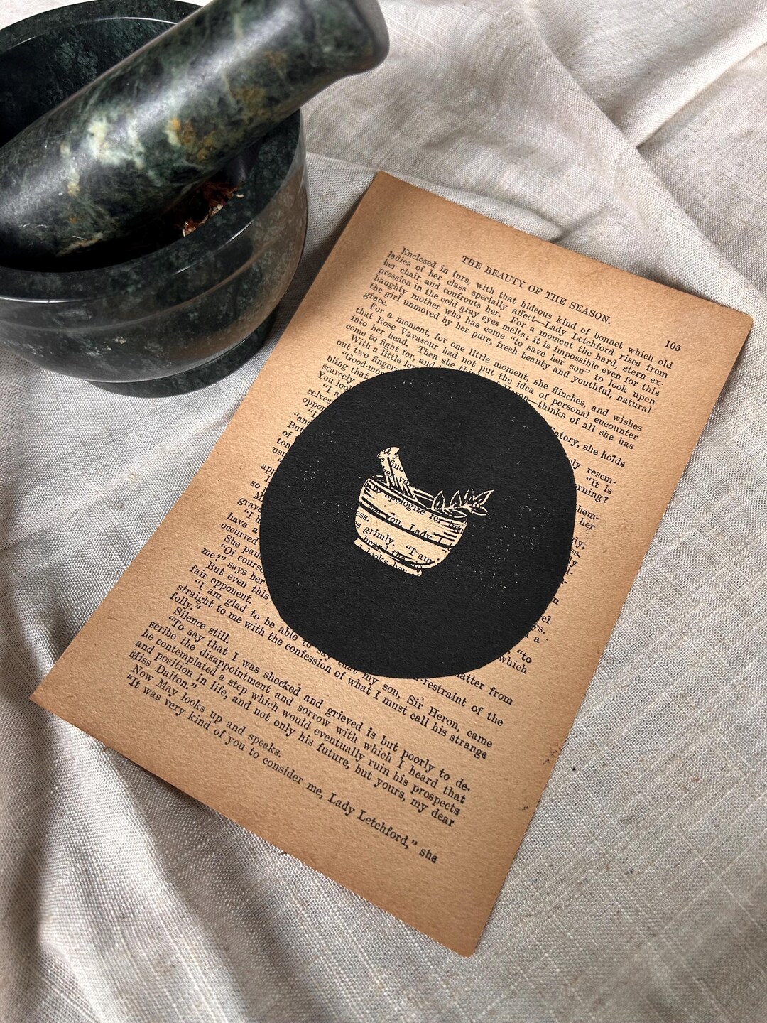 Mortar and Pestal Block Print *the Collector Series* - Etsy