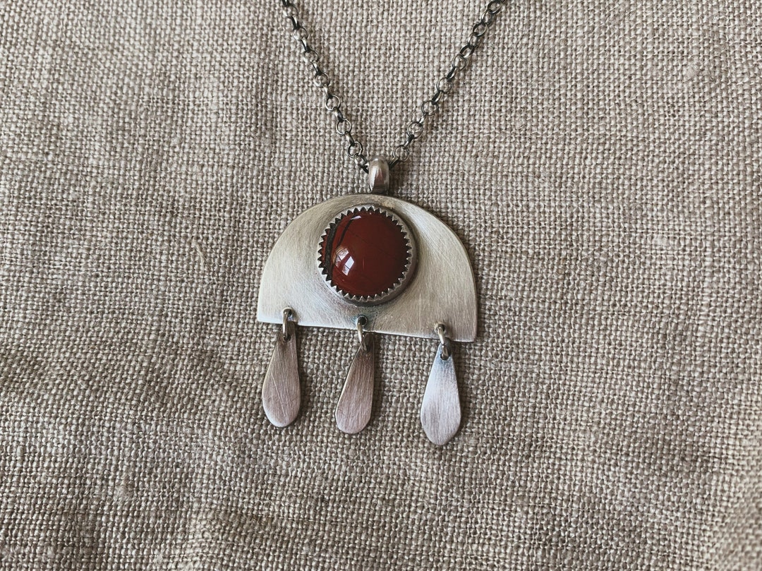 Thunder Cloud Red Jasper Neclace - Etsy