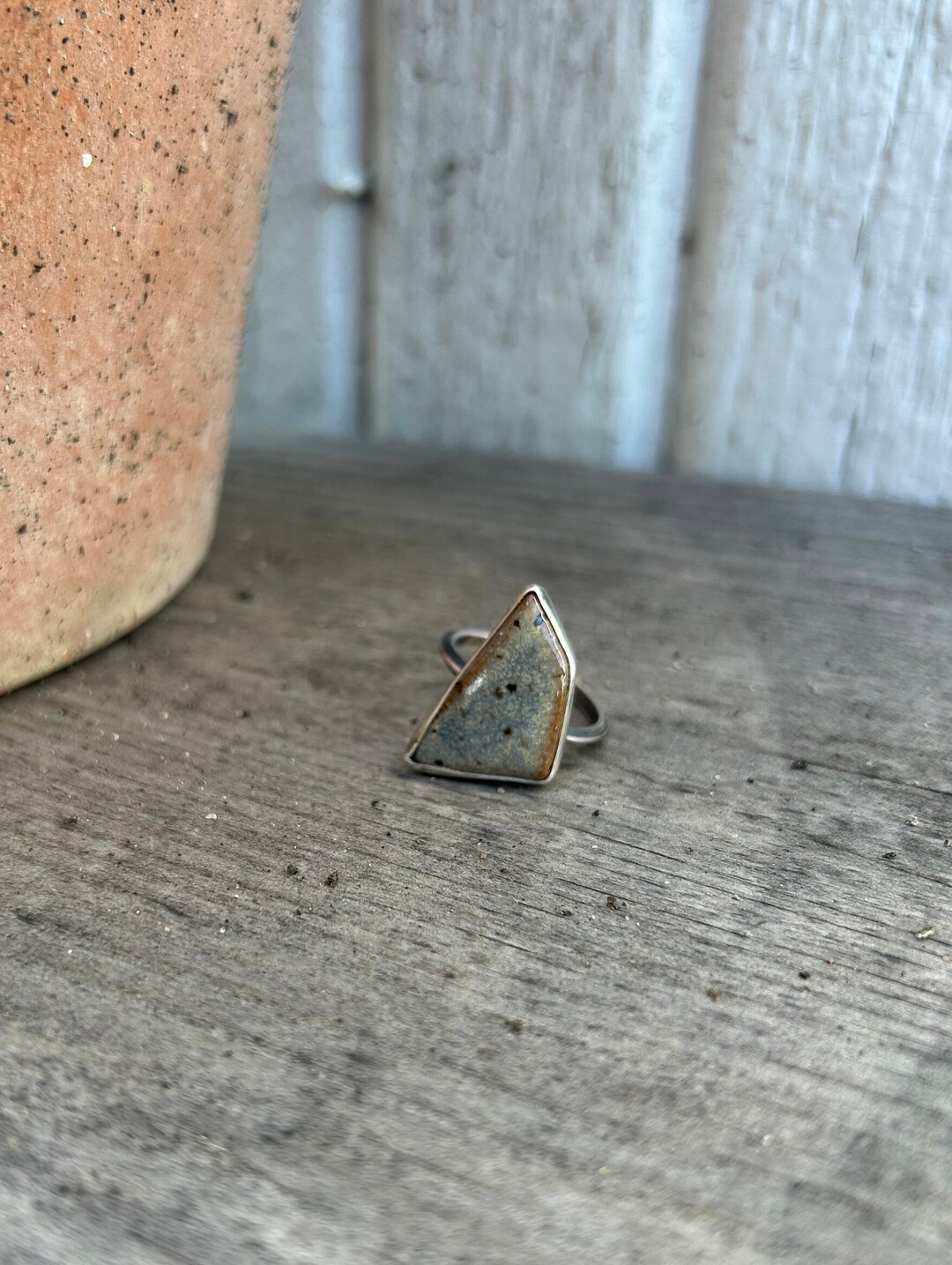 Ceramic Pottery Angle Ring - Etsy