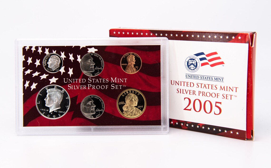 2005-S United States Mint Silver Proof Set W/ Original Box & COA ...