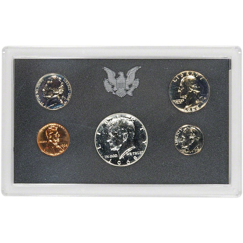 1968-S United States Mint Proof Set W/ Original Box Proof Coins Mint ...
