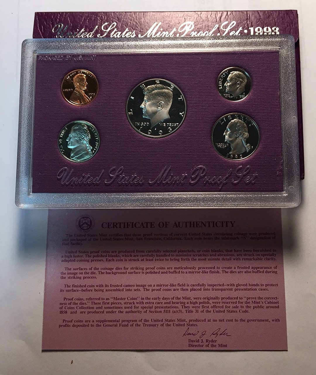 1993-S United States Mint Proof Set W/ Original Box | Proof Coins ...