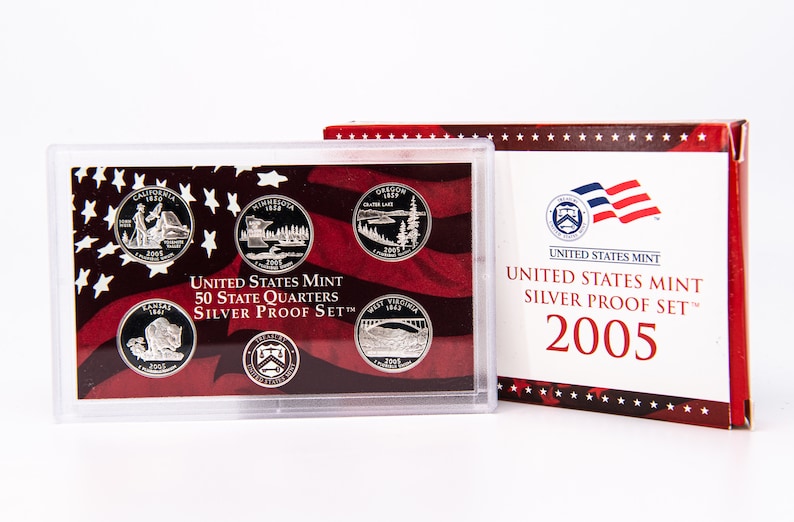 2005-S United States Mint Silver Proof Set W/ Original Box & COA ...