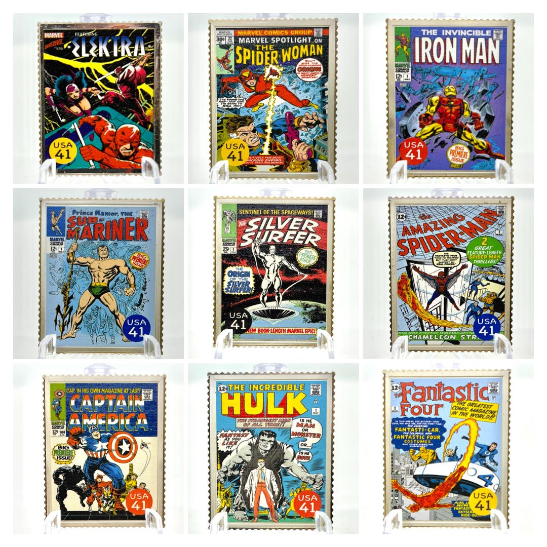 2008 USPS Marvel Comic Stamps | .999 Silver | Silver Stamps ...
