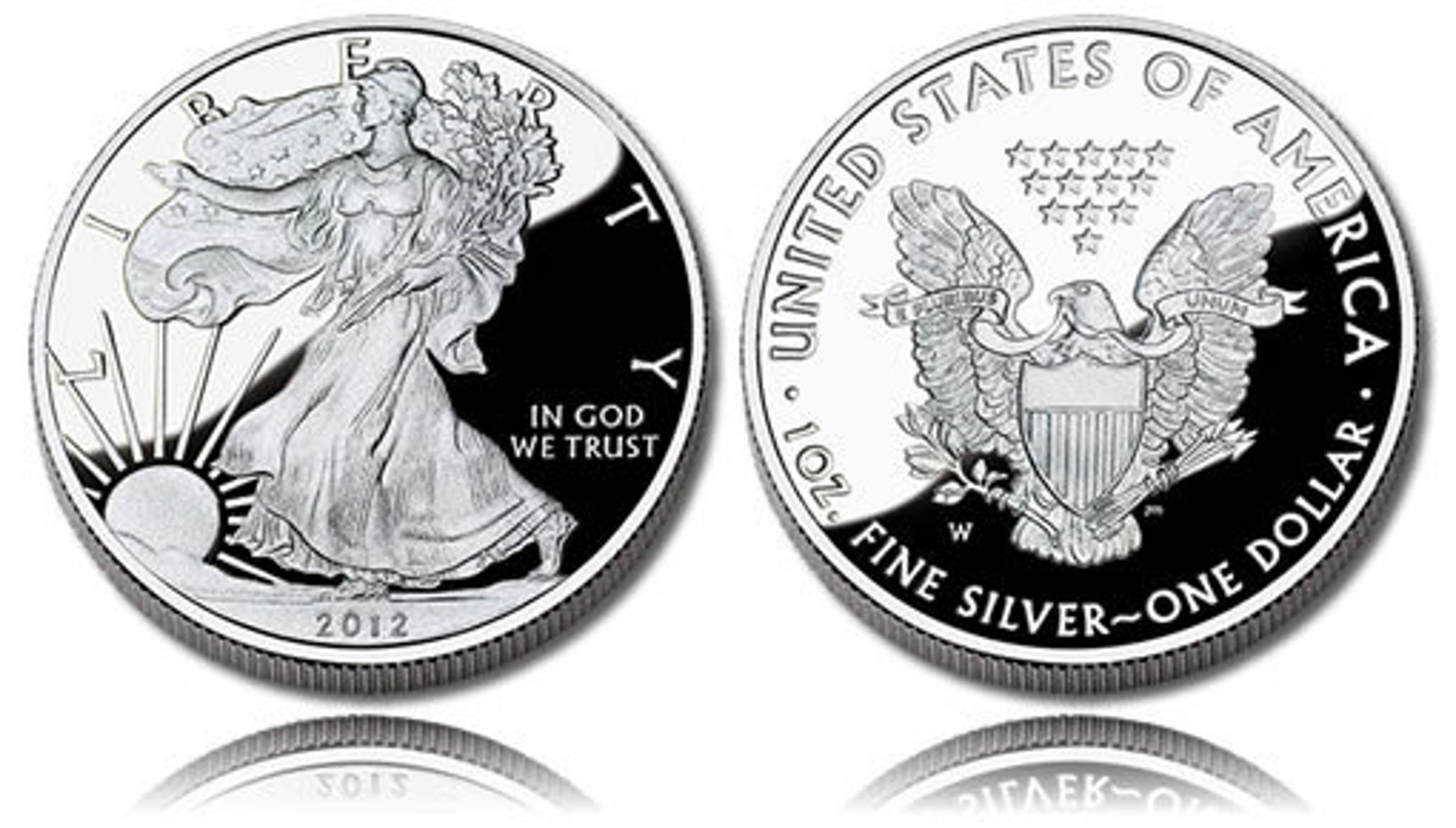 2012-W Proof American Silver Eagle W/ Original Box & COA Silver Coin ...