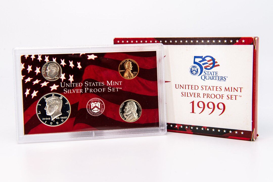 1999-S United States Mint Silver Proof Set W/ Original Box & COA ...