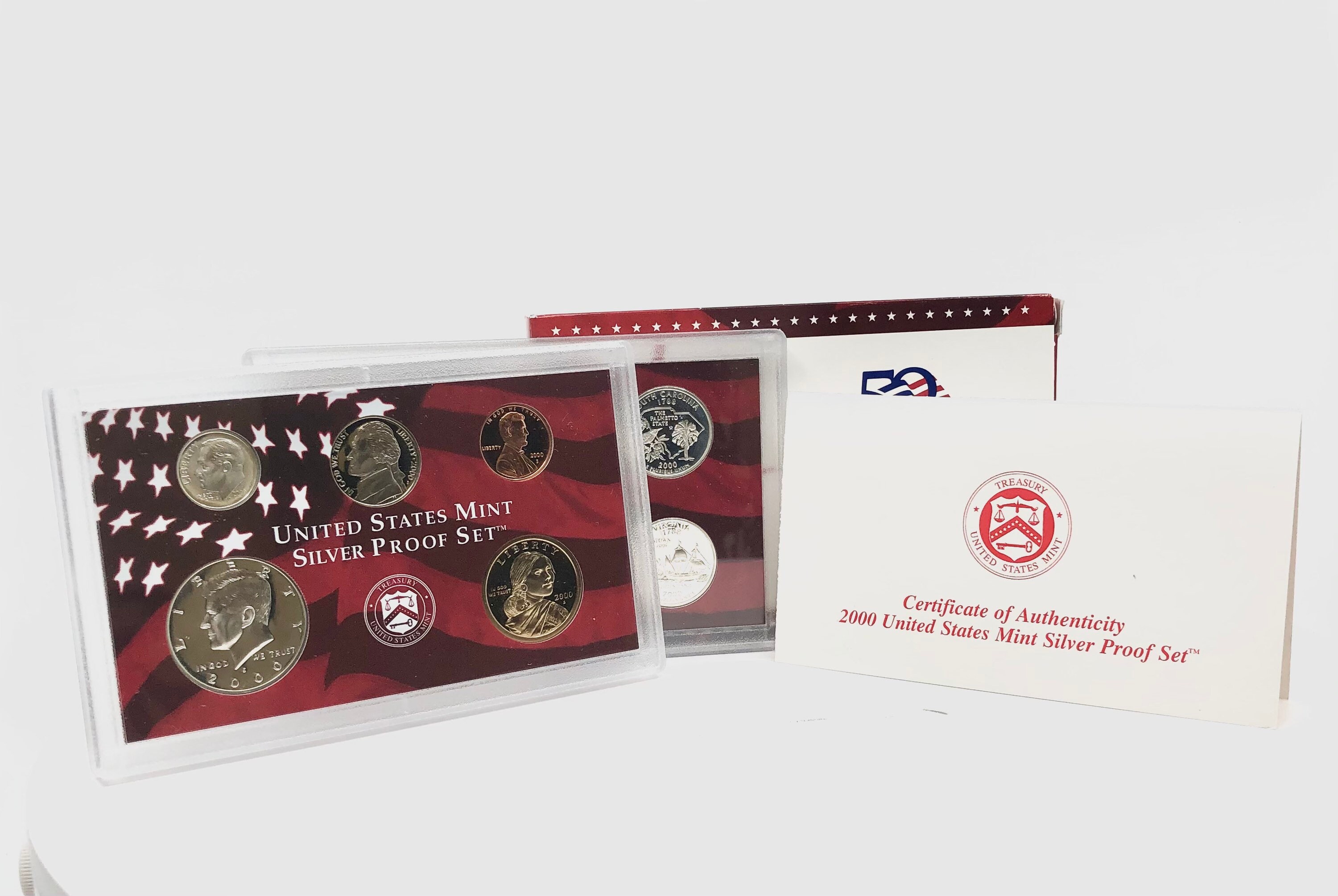 2000-S United States Mint Silver Proof Set W/ Original Box Proof Coins ...