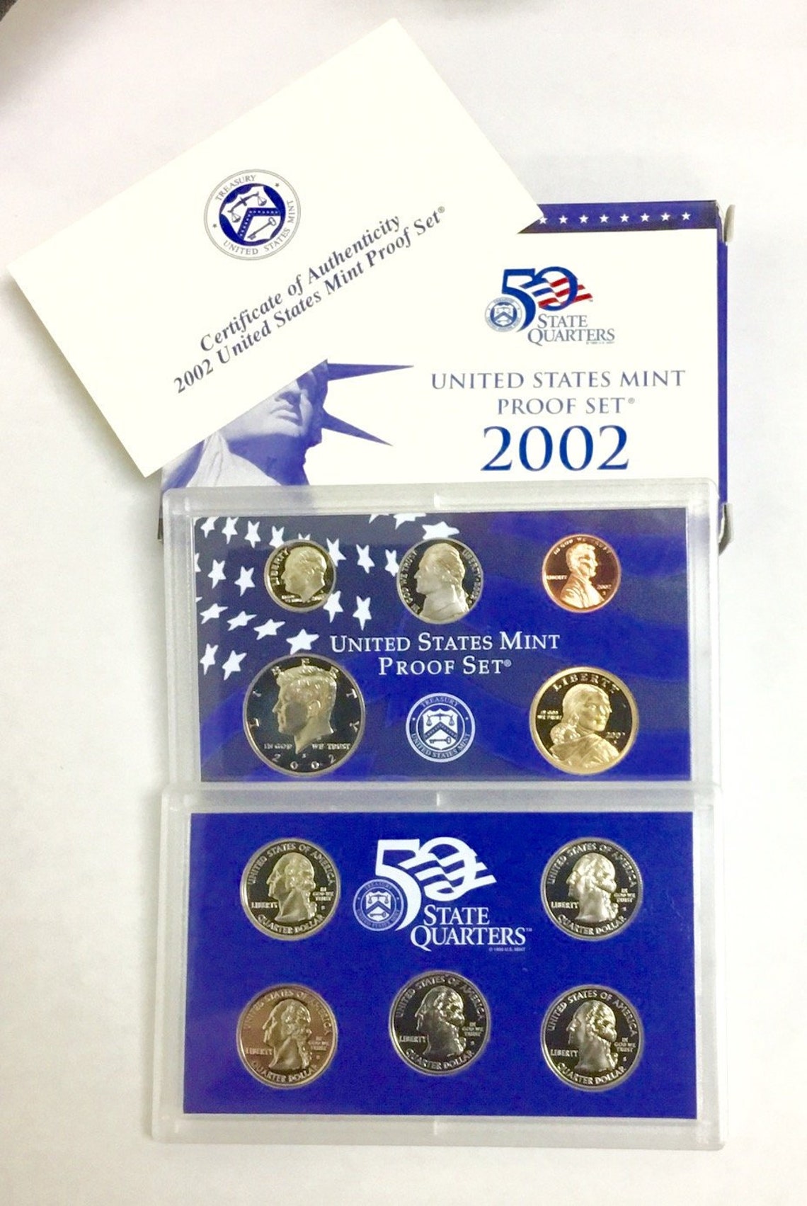 2002-S United States Mint Proof Set W/ Original Box Proof Coins Mint ...